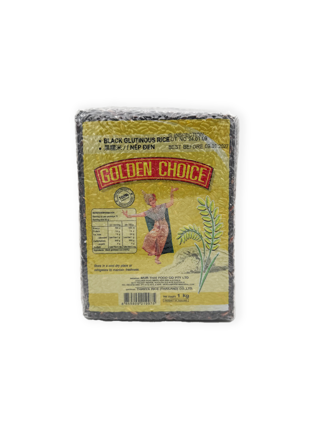 Golden Choice Black Glutinous Rice 1Kg – Big Asia Supermarket Online